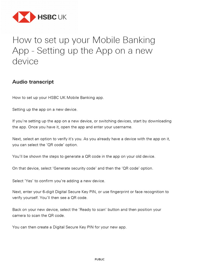 Setting Up App On A New Device | PDF