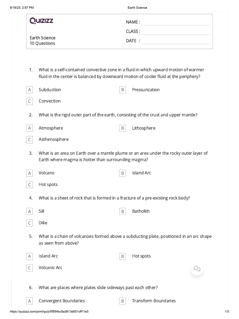 Earth Science | PDF | Rock (Geology) | Earth Sciences