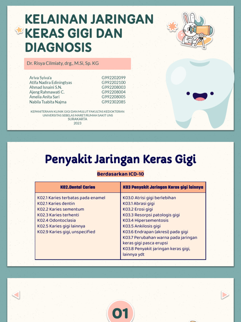 Kelainan Jaringan Keras Gigi Dan Diagnosis Dr. Risya | PDF | Teknologi & Rekayasa