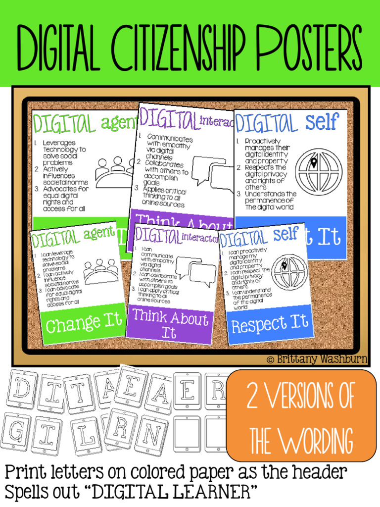 Digital Citizenship Posters PDF | PDF