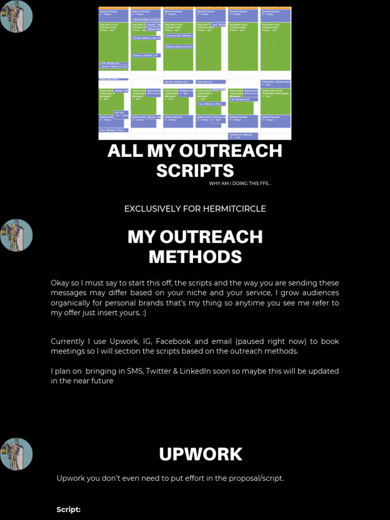 Outreach Scripts by Hermie | PDF | Mass Media | World Wide Web