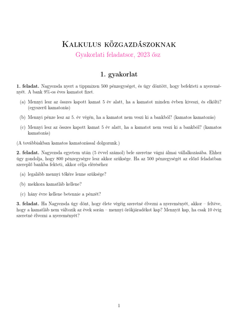 Gyakorlati Feladatok | PDF