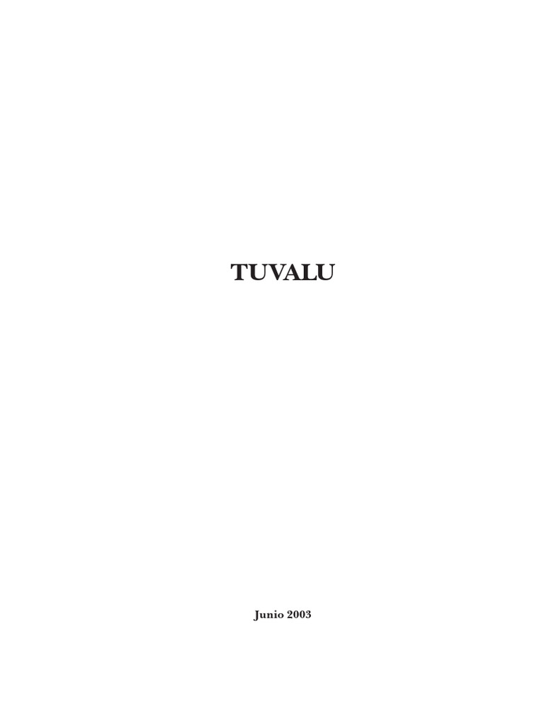 Datos Clave sobre Tuvalu: Historia y Economía | PDF | primer ministro ...