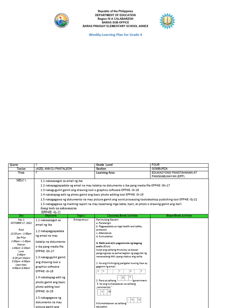 New WLP Epp Week7 | PDF