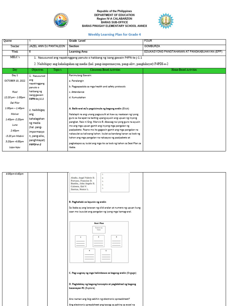 NEW WLP EPP Week6 | PDF