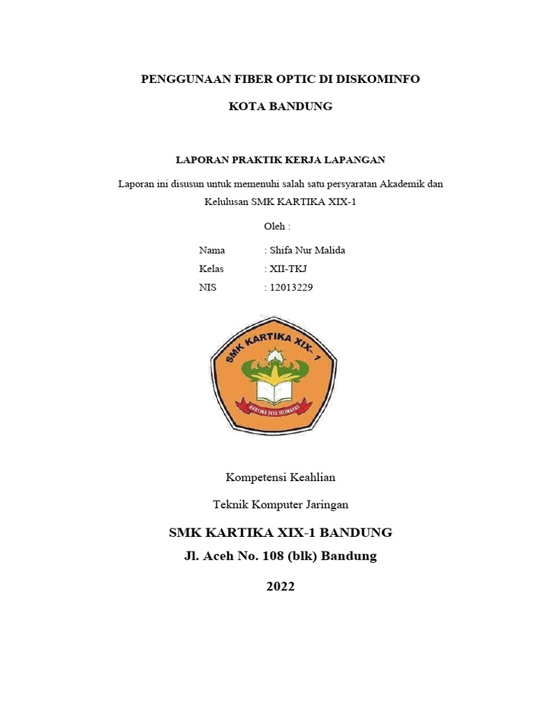 Fiber Optic di Diskominfo Bandung | PDF