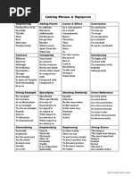 Function Discourse Markers, Linking Phrases | PDF | Language Arts ...
