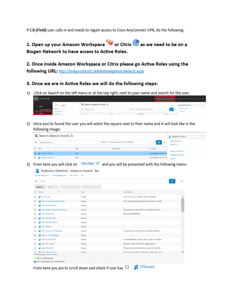 Cisco AnyConnect VPN Access Sheet | PDF