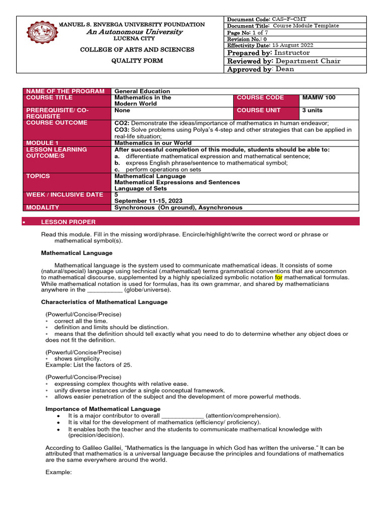 Module3-With Activity 4 | PDF | Teaching Methods & Materials