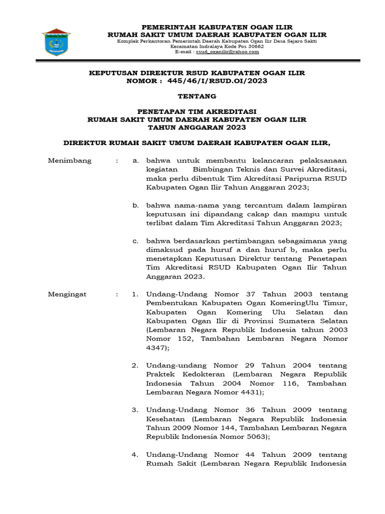 SK Akreditasi 2023 Terbaru | PDF