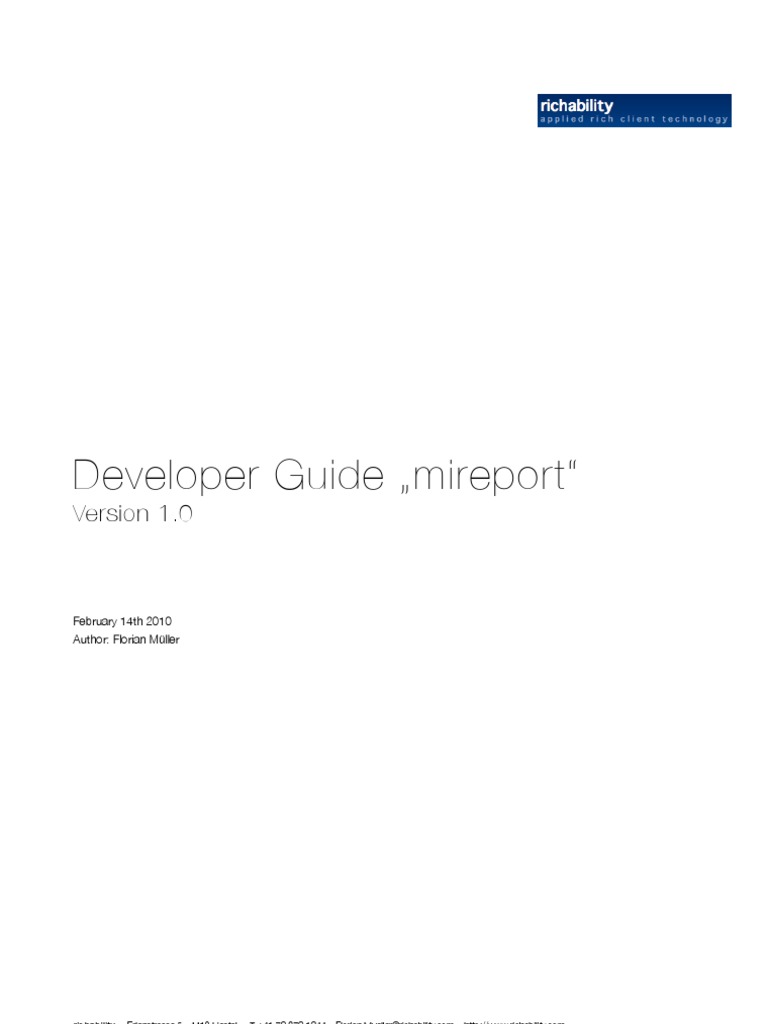 Generate Reports from Flex with mireport | PDF | Apache Flex | Parameter (Computer Programming)