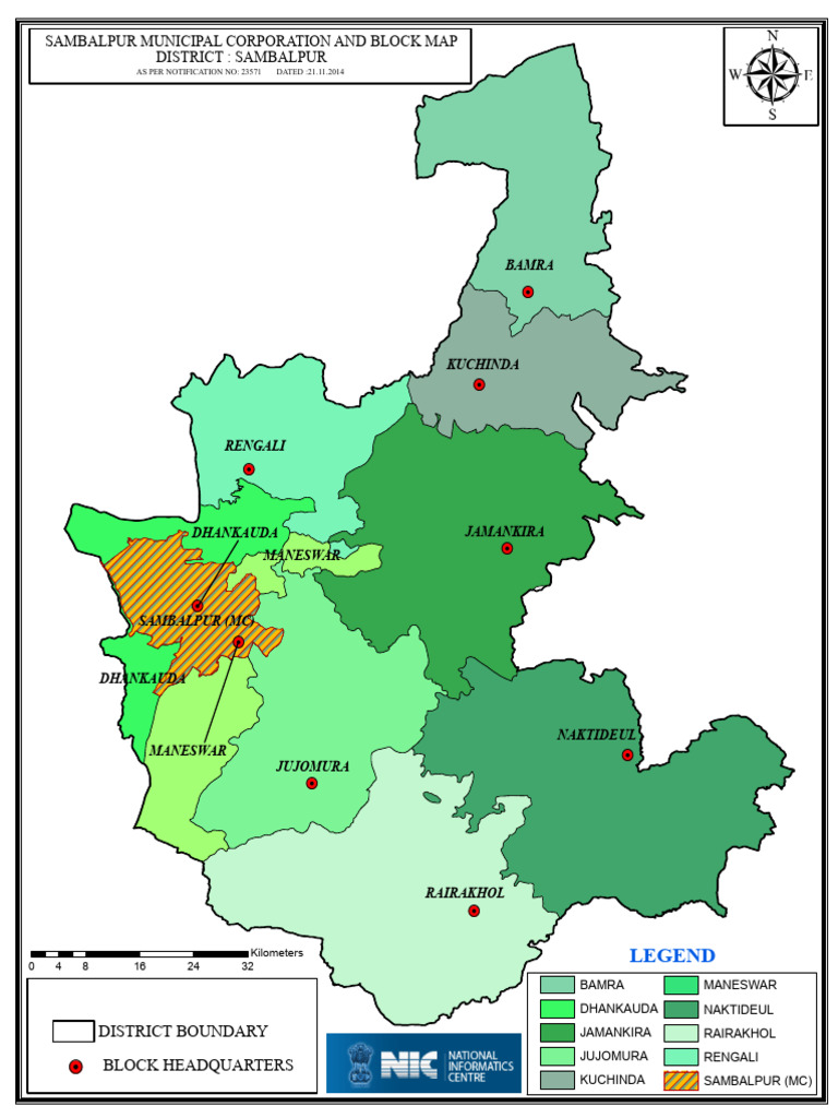 Block Map - Sambalpur District | PDF