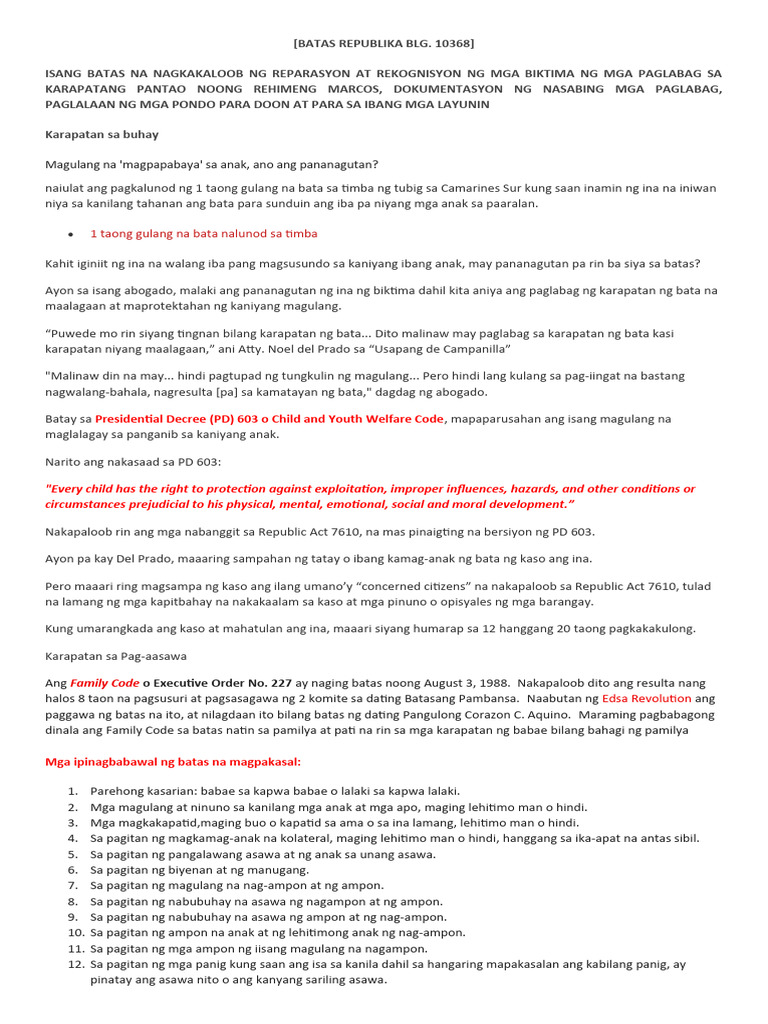 Batas Republika BLG | PDF