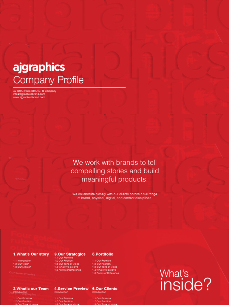 AJ Graphics Brand Company Profile v.1.0 | PDF | Brand | Web Design
