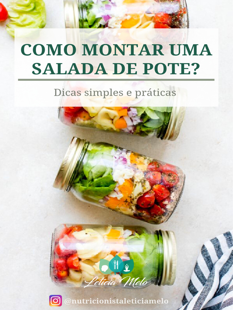 Como Montar Uma Salada de Pote Nutricionista-1 | PDF