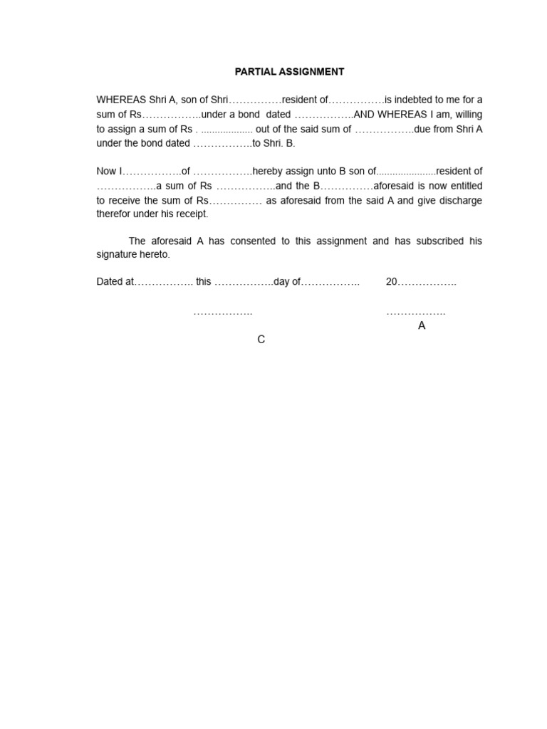 Partial Assignment Pdf 