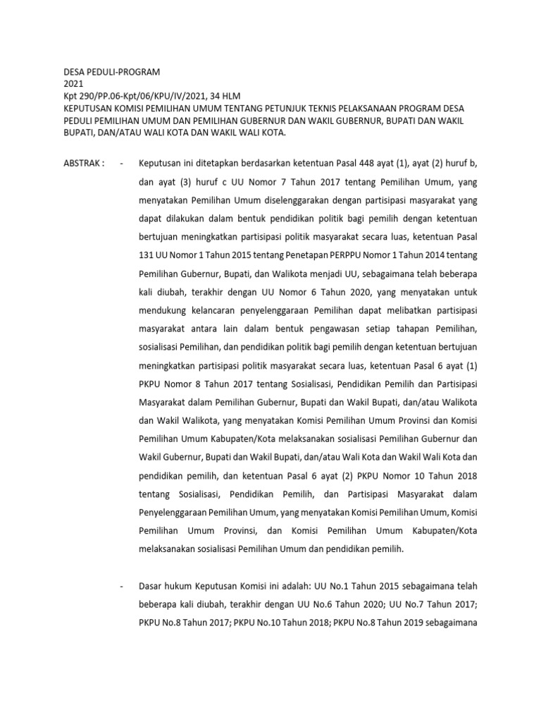 Abs KPT 290 THN 2021 | PDF