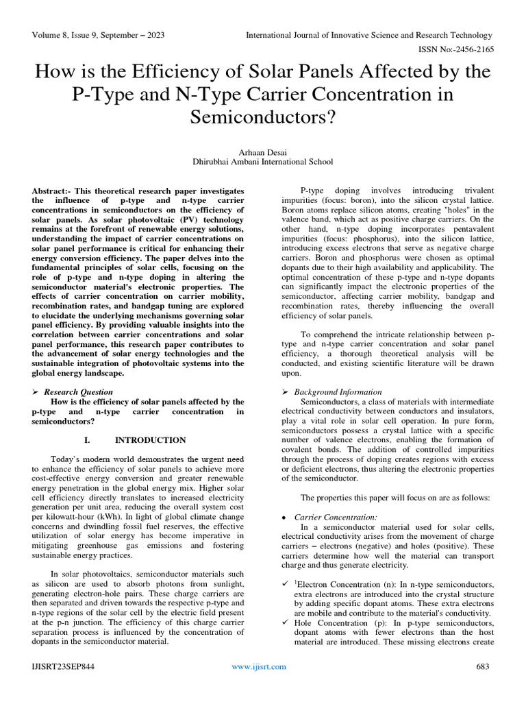 How Is The Efficiency of Solar Panels Affected by The P-Type and N-Type ... How Is The Efficiency of Solar Panels Affected by The P-Type and N-Type ...