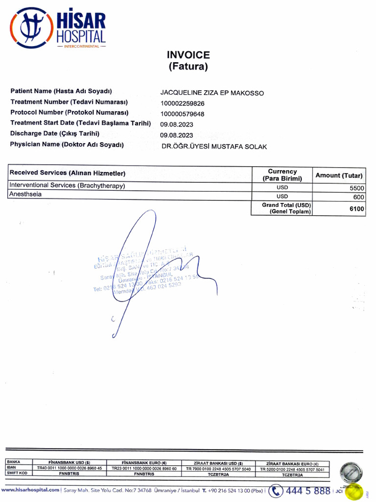 Hospital Invoice and Treatment Details | PDF | Medicine
