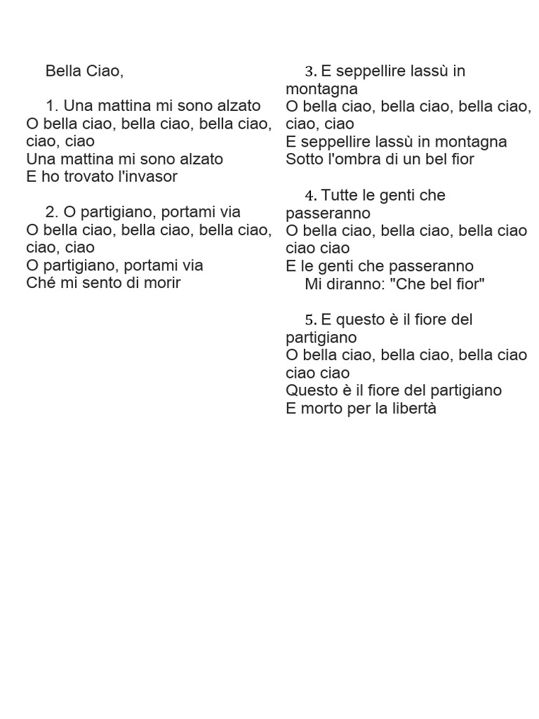 Bella Ciao | PDF