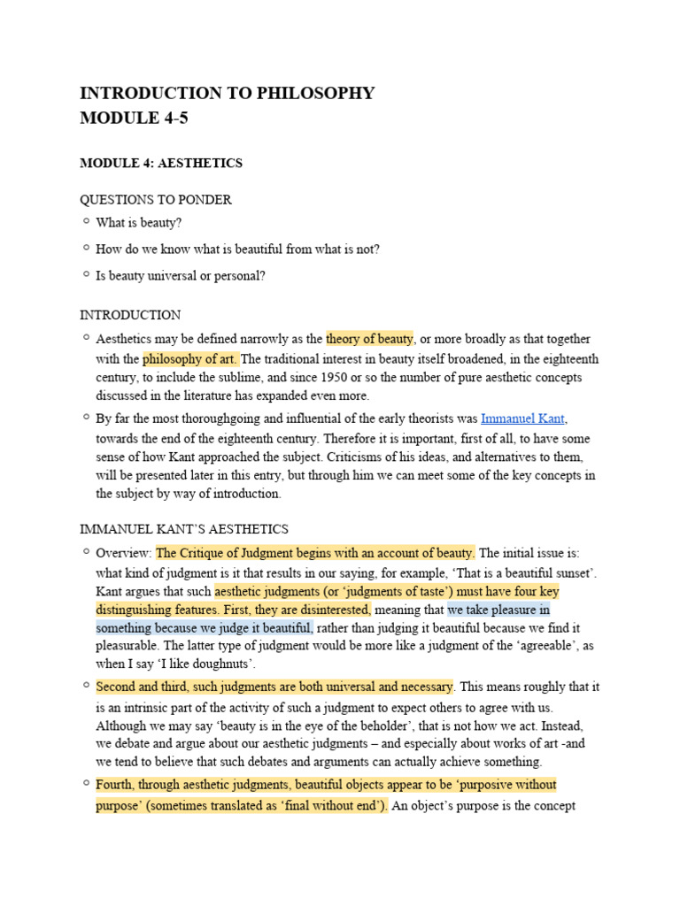 Introduction To Philosophy Reviewer Notes Q2 | PDF