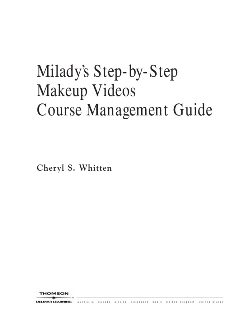 Milady S Step-By-Step Makeup Videos Course Management Guide | PDF