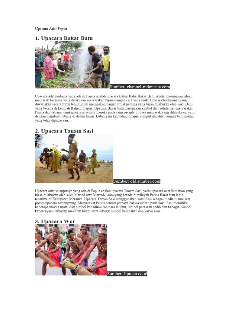 Upacara Adat Papua | PDF
