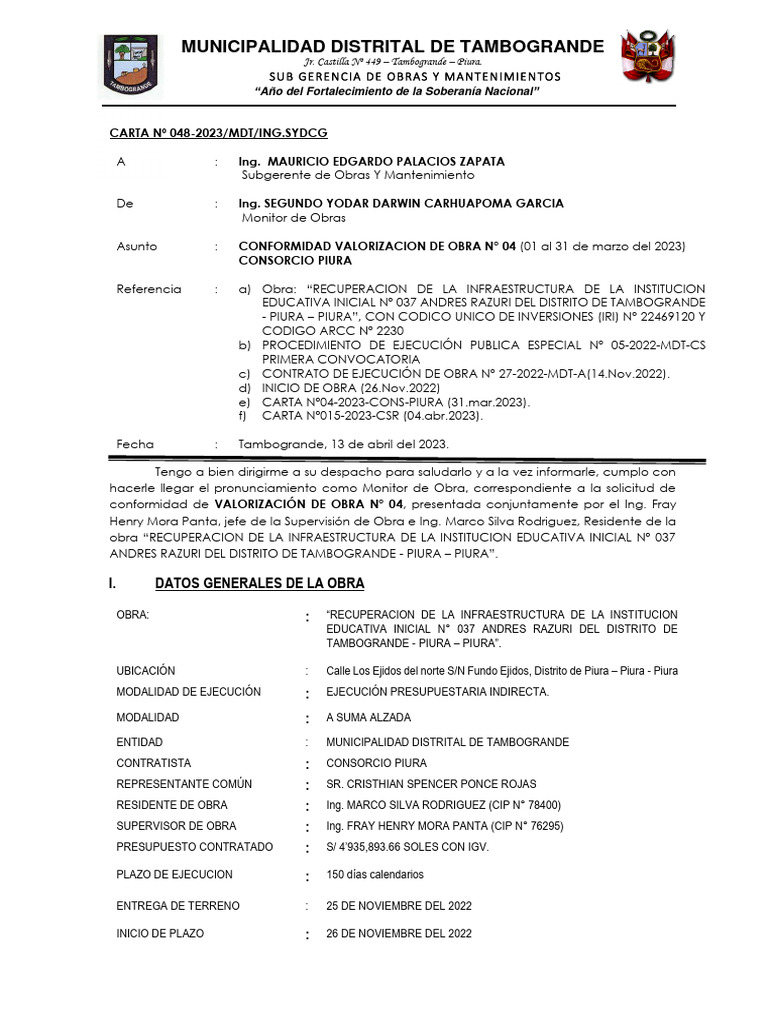 Carta 048 Val #04 Ie 037 Razuri | PDF