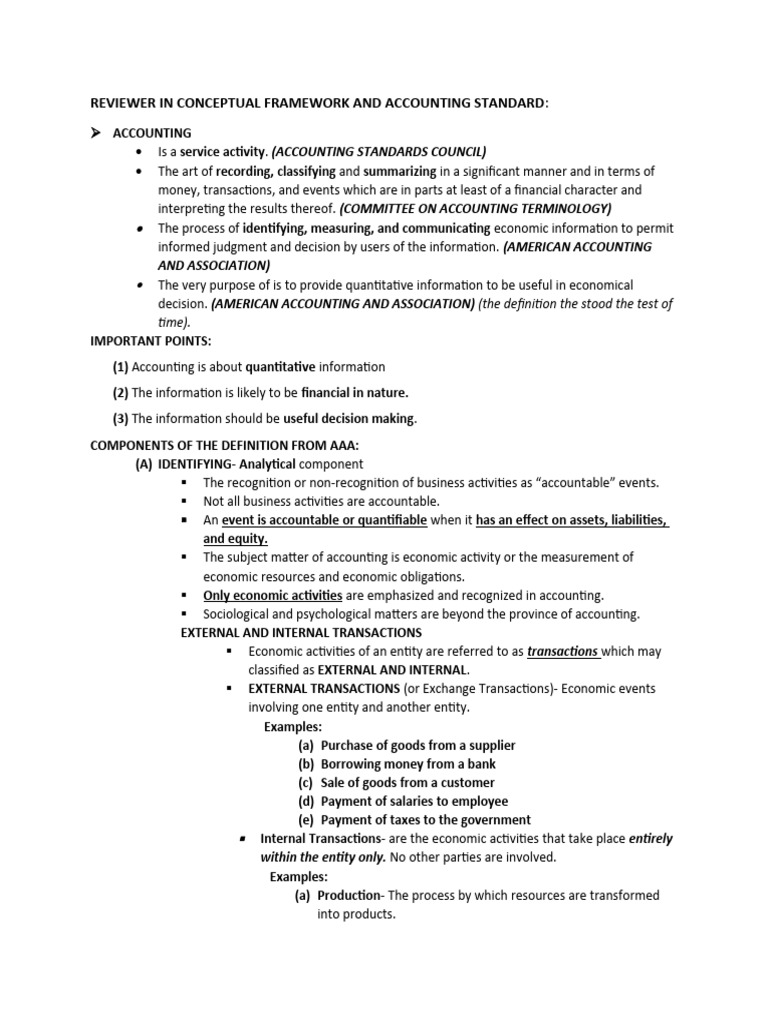 Reviewer in Conceptual Framework and Accounting Standard (Draft) | PDF ... Reviewer in Conceptual Framework and Accounting Standard (Draft) | PDF ...