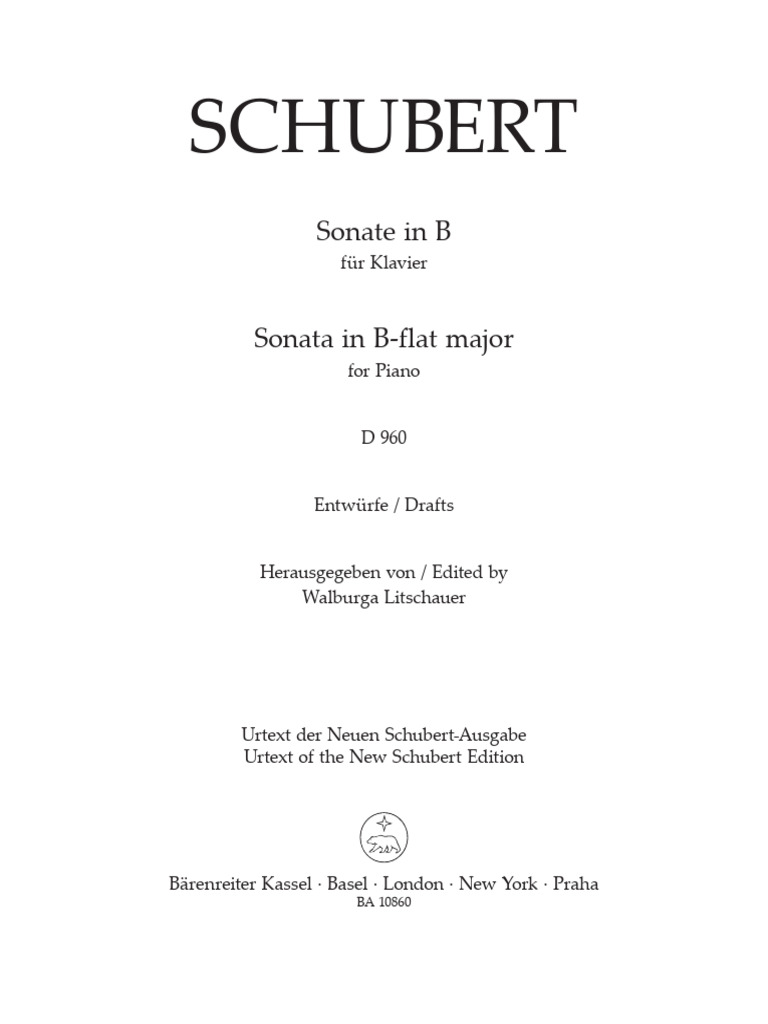 Schubert Sonata Bflat Major | PDF