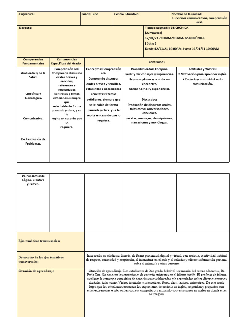 PLANIFICACION-POR-UNIDAD-DE-APRENDIZAJE de 1ro Secundaria Virtual | PDF | Evaluación | Aprendizaje