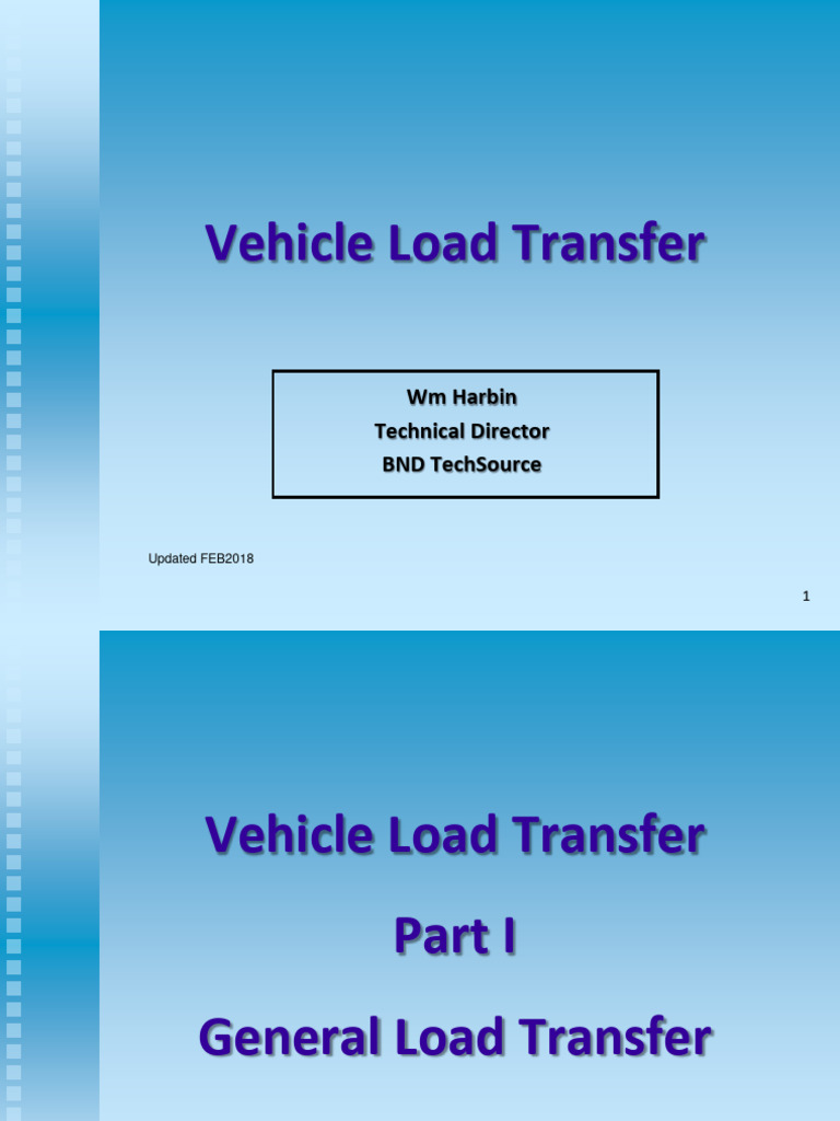 Vehicle Load Transfer Dynamics Explained | PDF