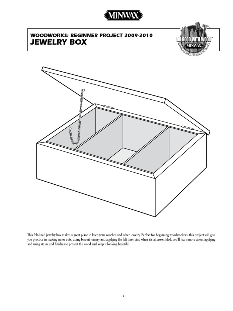 Minwax Beginner Project Jewelry Box | PDF Minwax Beginner Project Jewelry Box | PDF