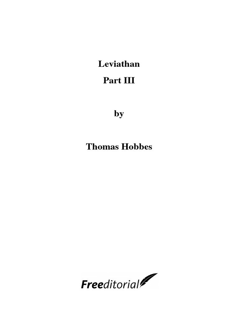 Leviathan Part III by Thomas Hobbes | PDF | Biblical Canon | Jesus