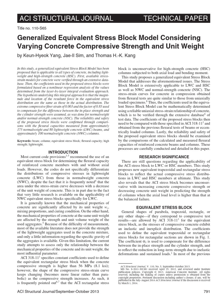 2013 ACI New Model | PDF | Strength Of Materials | Concrete