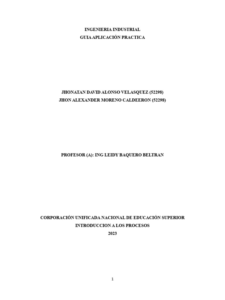 Aca 2 de Procesos | PDF | Calidad (comercial) | Business