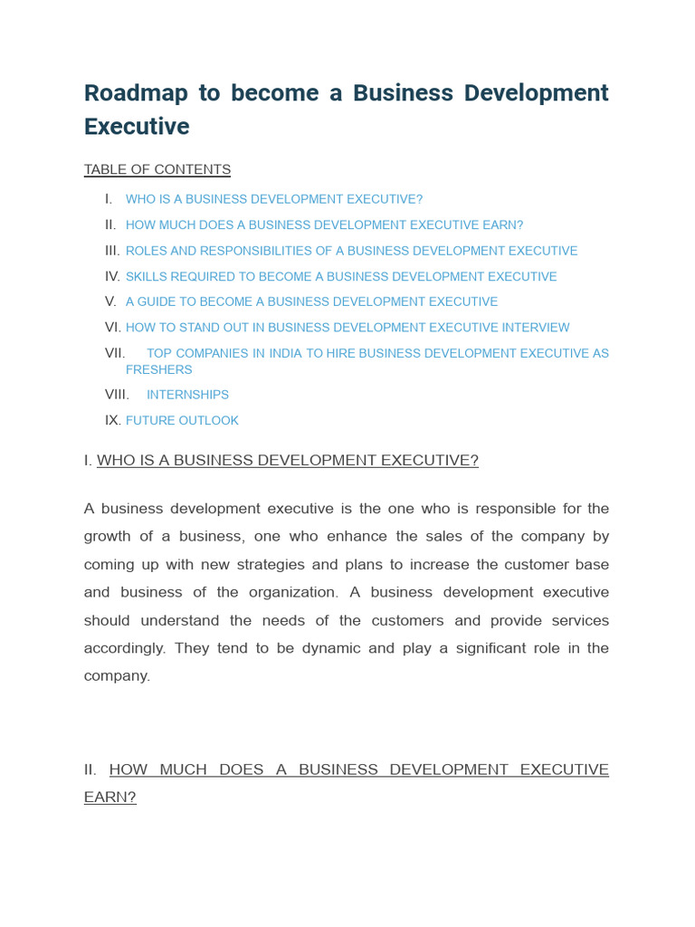 RoadMap For BDE | PDF | Customer Relationship Management | Master Of ...