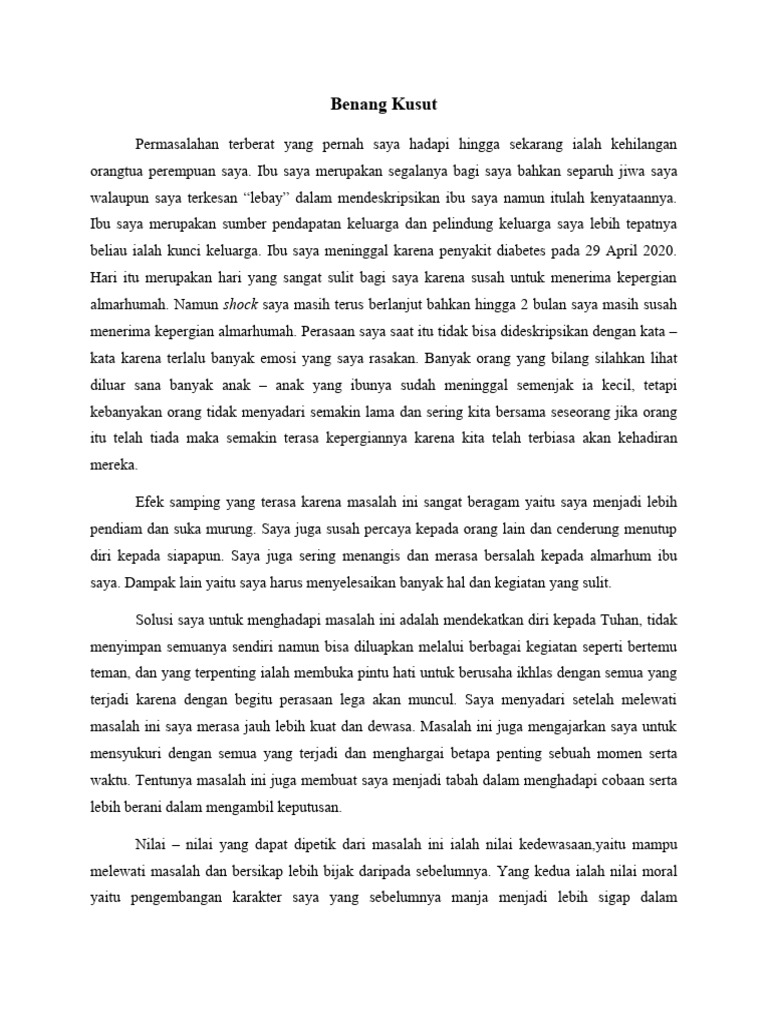 Benang Kusut Alin | PDF