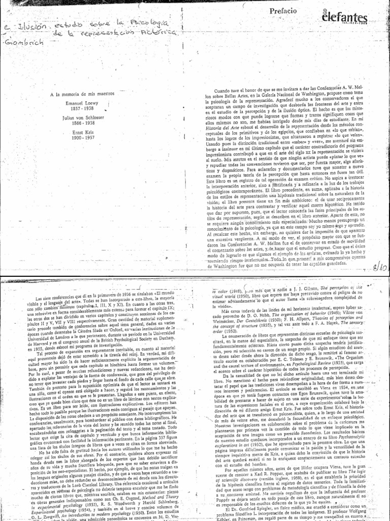 Gombrich Arte e Ilusión | PDF