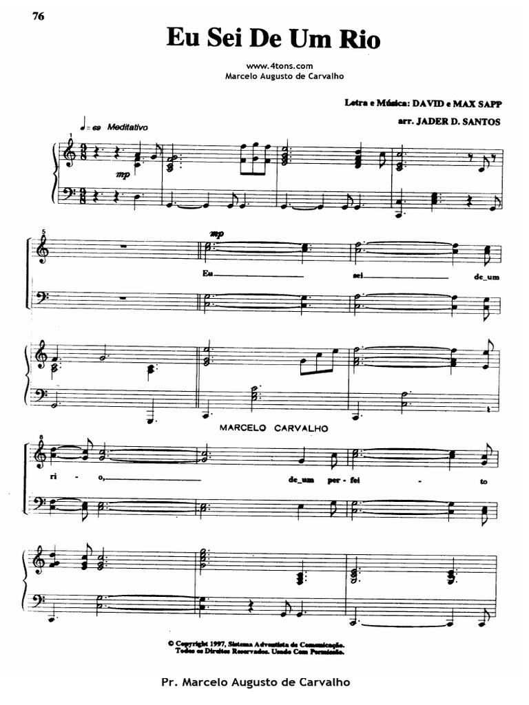 11 - Eu Sei de Um Rio - Partituras | PDF
