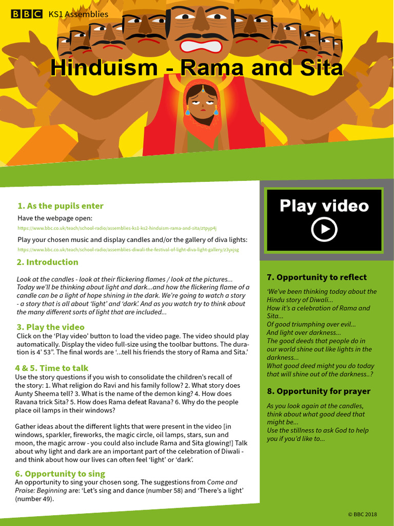 Diwali Assembly: Rama and Sita Story | PDF | Games & Activities | Home ...