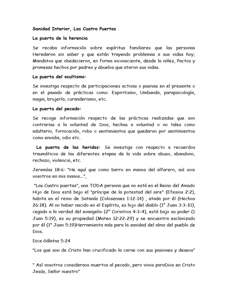 Modelo de Las 4 Puertas | PDF | Pecado | Satán