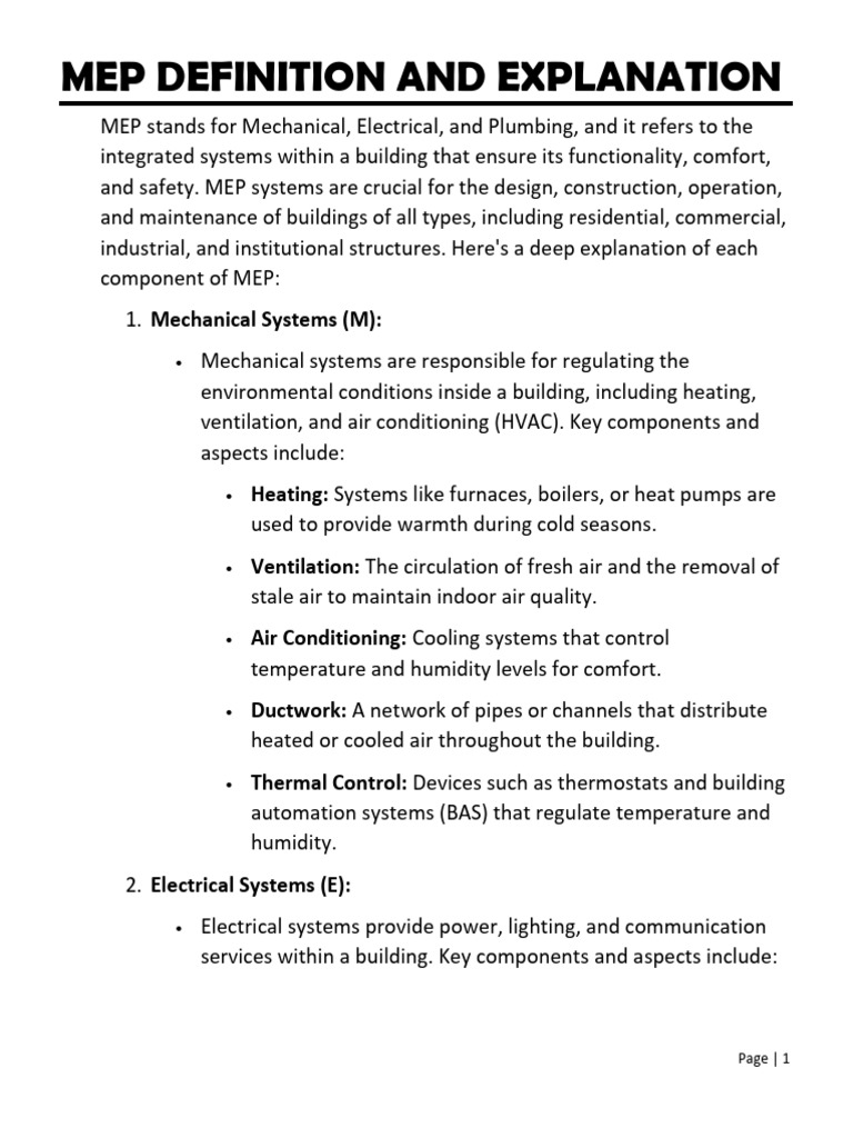 002-Knowledge-01-Mep-01-Definitions and Explanations-01 | PDF