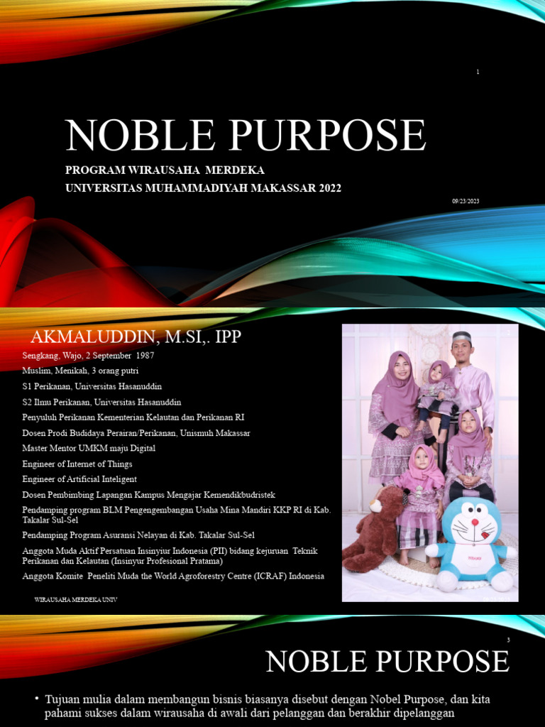 NOBLE PURPOSE WMK Unismuh 2022 | PDF