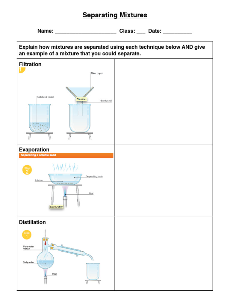 Mixture Separation Techniques Guide | PDF | Computers