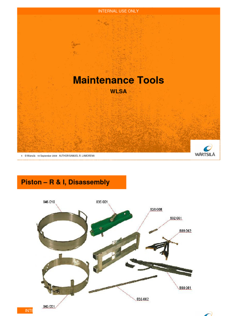 Maintenance Tools Wartsila | PDF