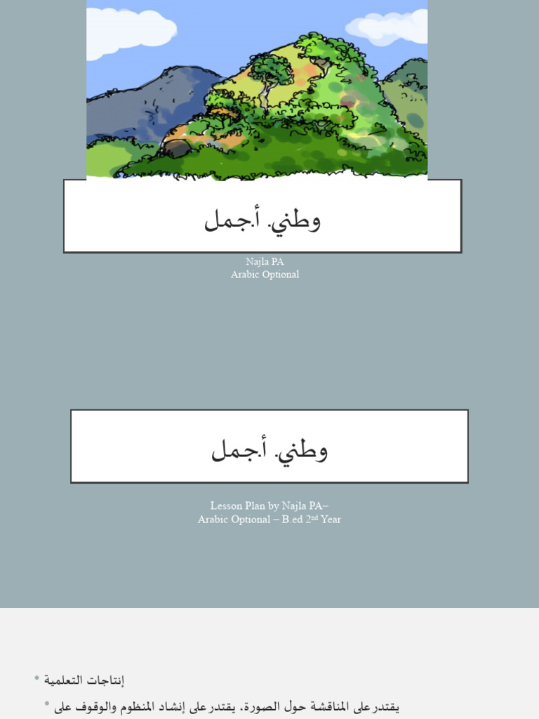 Sufyan Abdul Sathar - Lesson Plan - Arabic - Product 2 | PDF