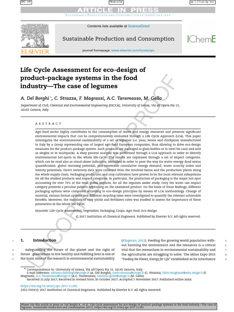 Life Cycle Assessment For Eco-Design of Product-Package Systems in The ...