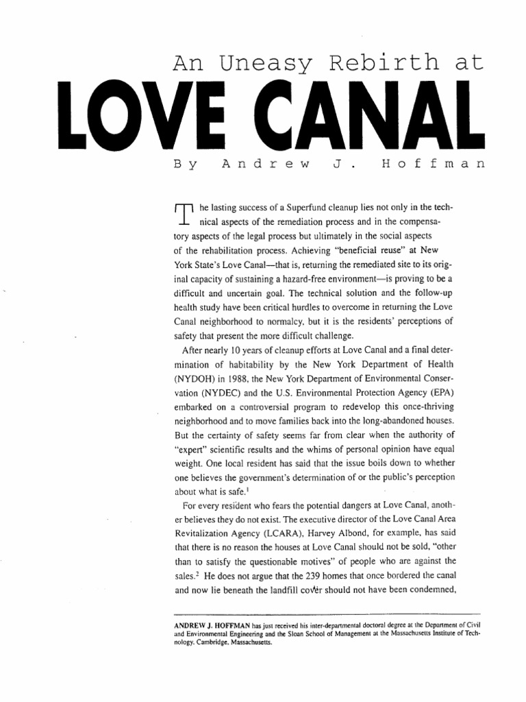 1995 Env Love Canal | PDF