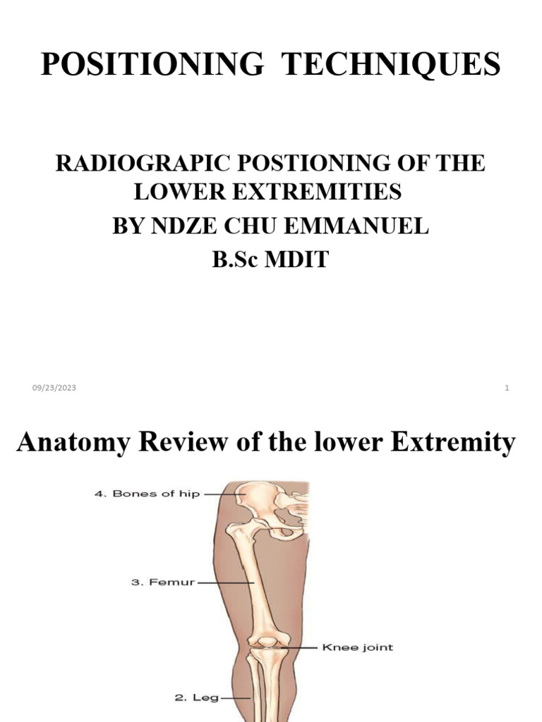 Radiographic Techniques for Legs | PDF | Knee | Ankle